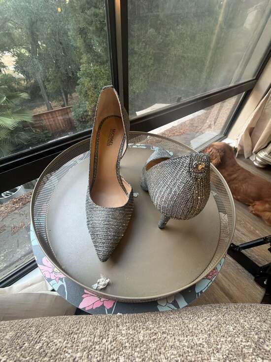 MICHAEL Michael Kors | Shoes | Michael Michael Kors Silver Glitter ...